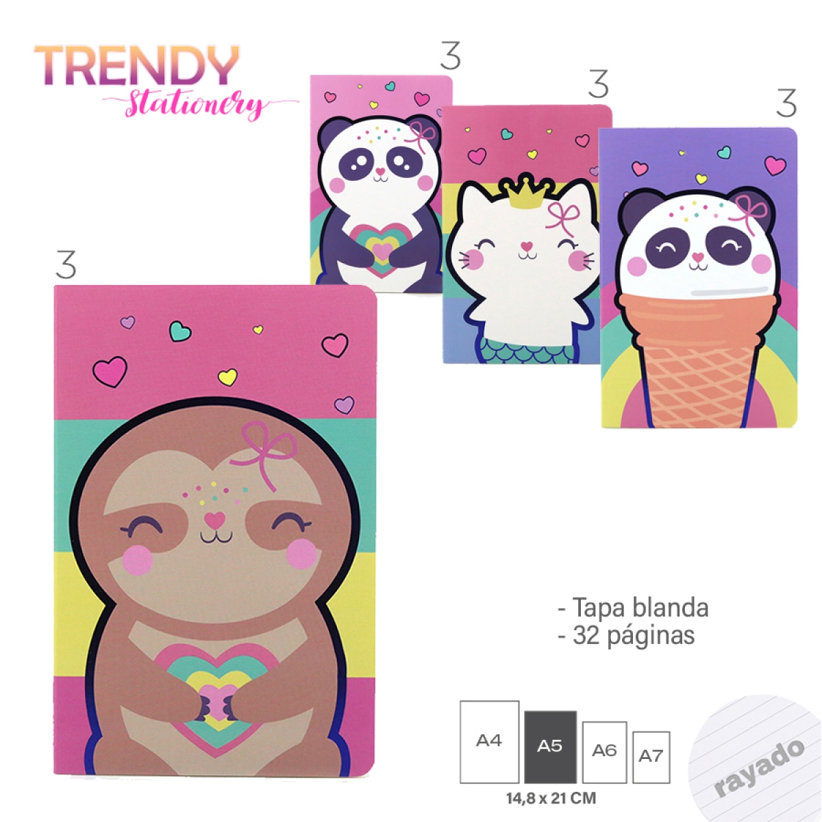CUADERNO TRENDY ++++//+ | Accesorios | Tomás Accesorios